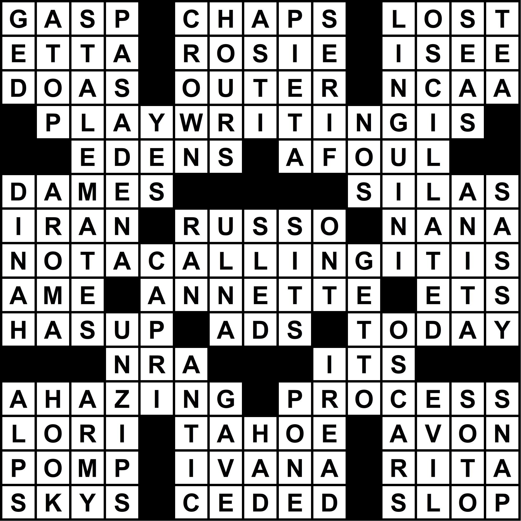Glossword Answers Issue 5 | 2023 – Gloss Magazine
