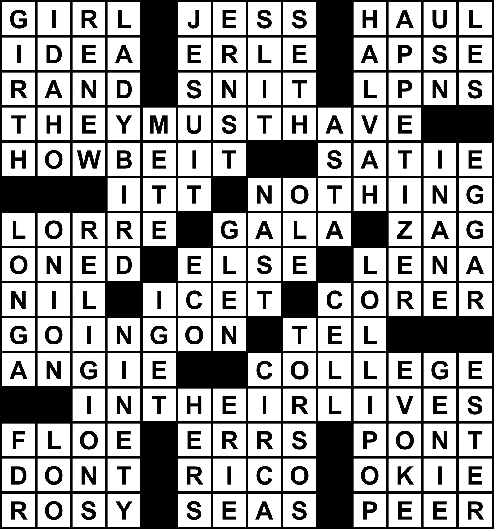 Glossword Answers Issue 7 | 2023 – Gloss Magazine